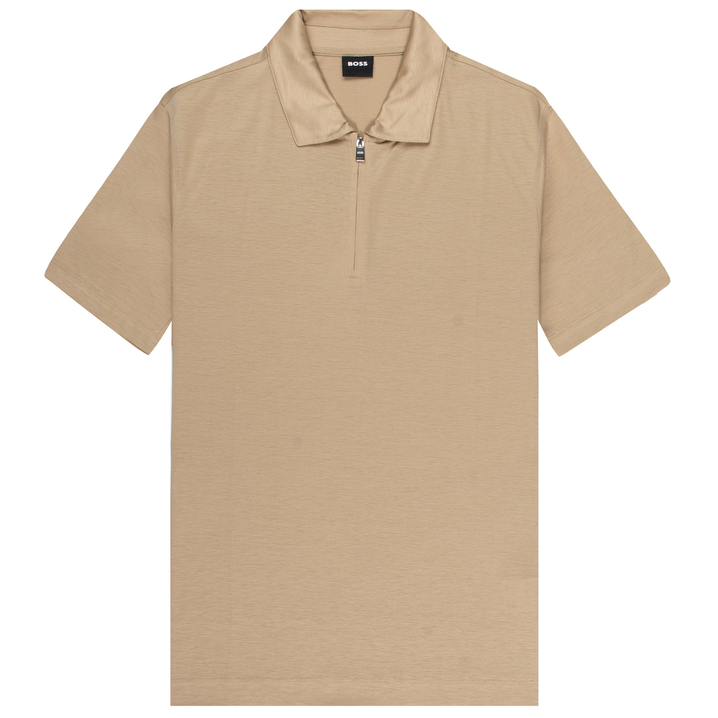 BOSS H-Paras Zip Up SS Polo Beige – Pockets