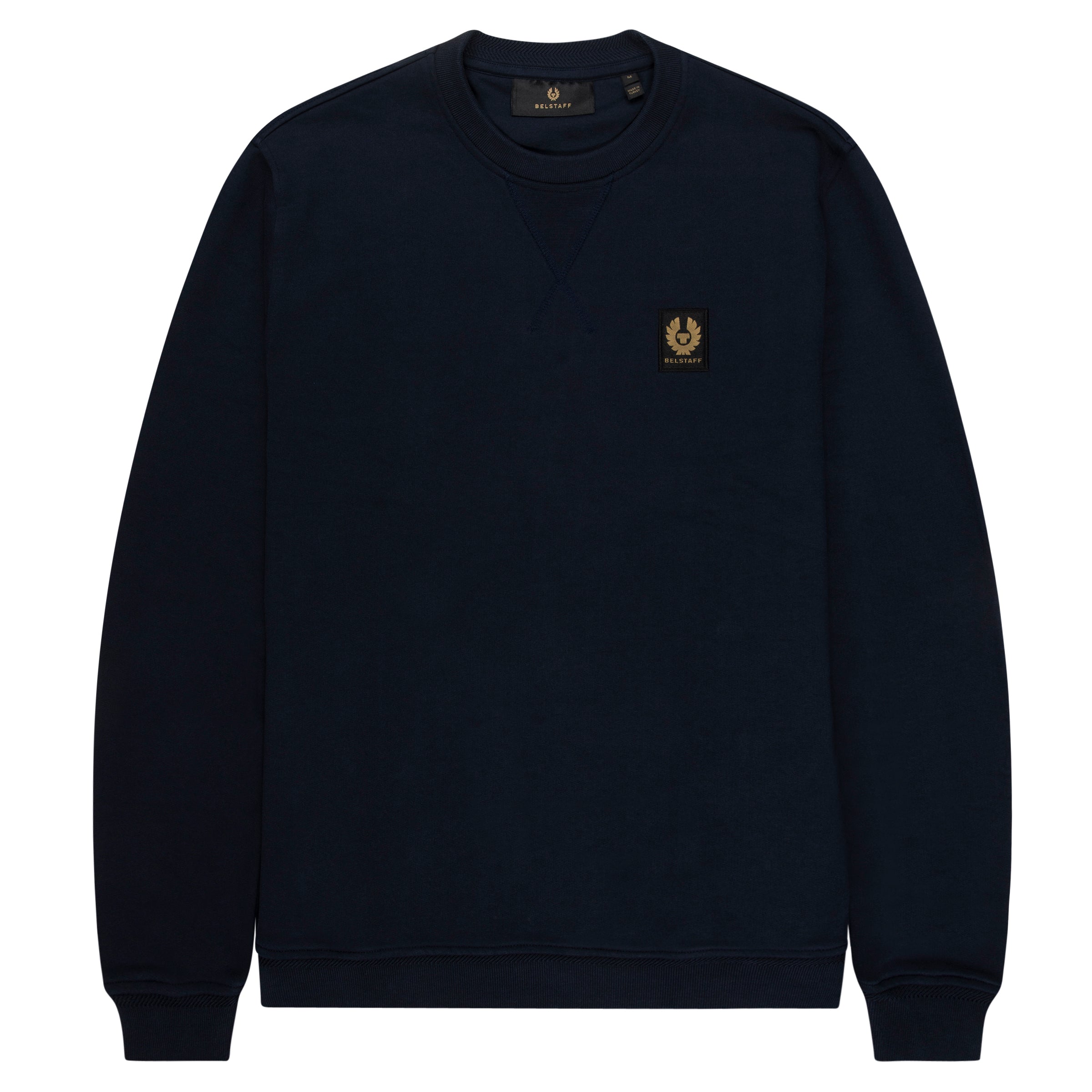 Belstaff Classic Crew Neck Sweatshirt Dark Ink – Pockets