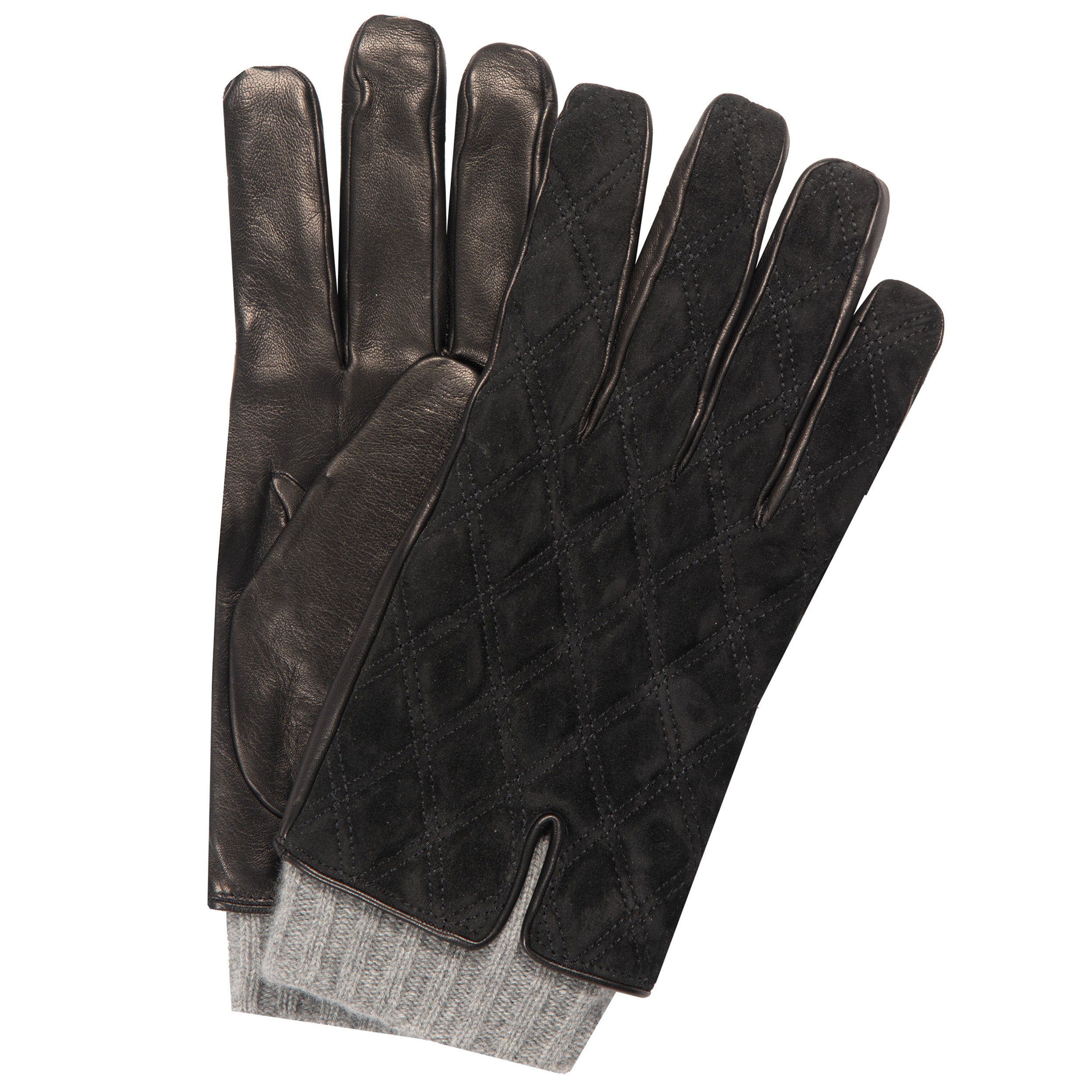 Mazzoleni Diamond Suede Funnel Gloves Black – Pockets