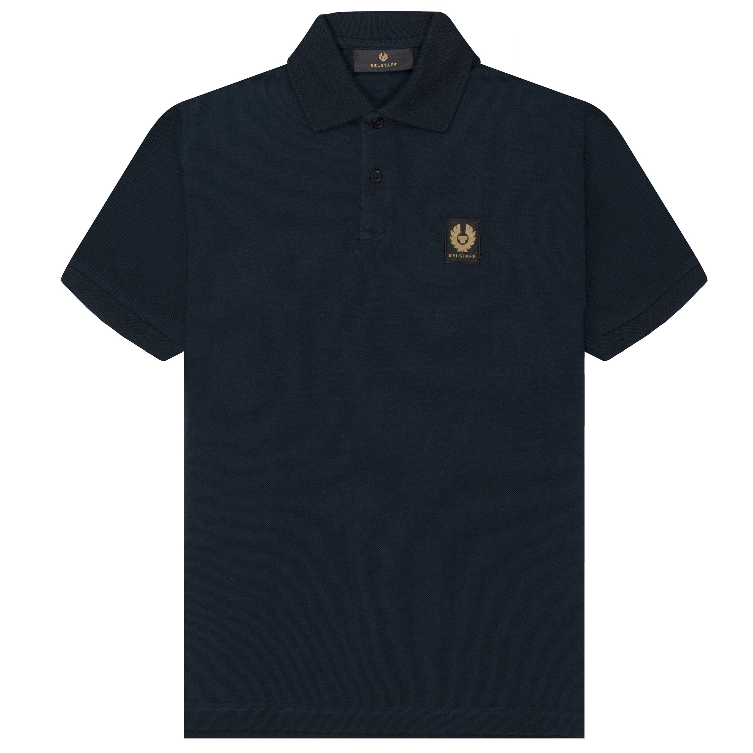 AW25 Belstaff Logo Polo Dark Ink – Pockets